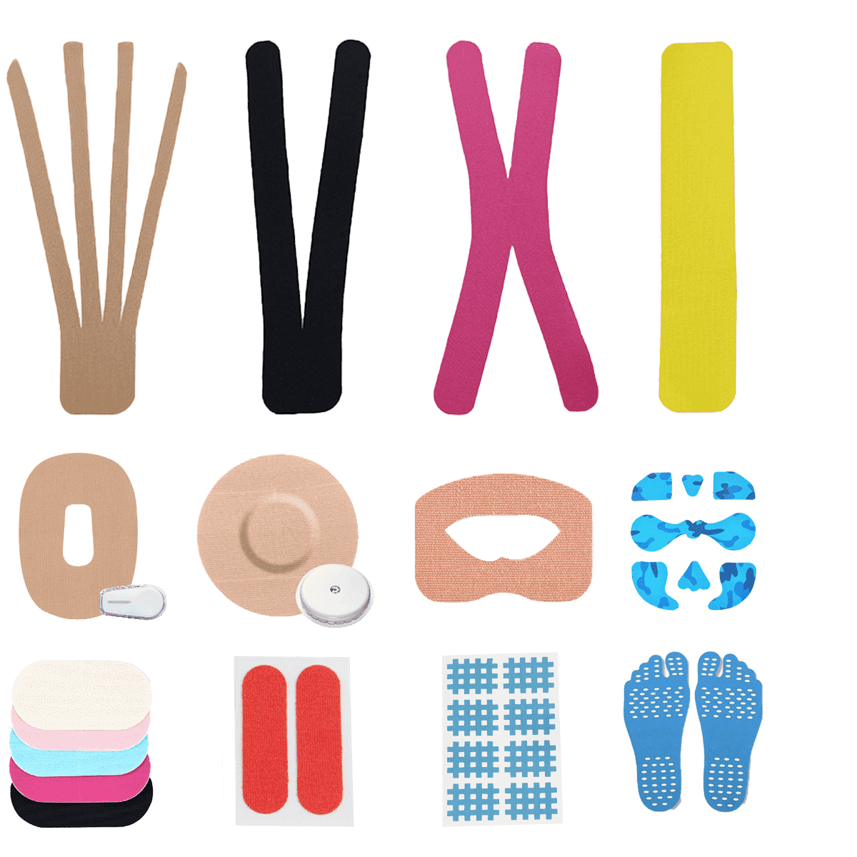 Choosing the right kinesiology tape pre cut strips shape